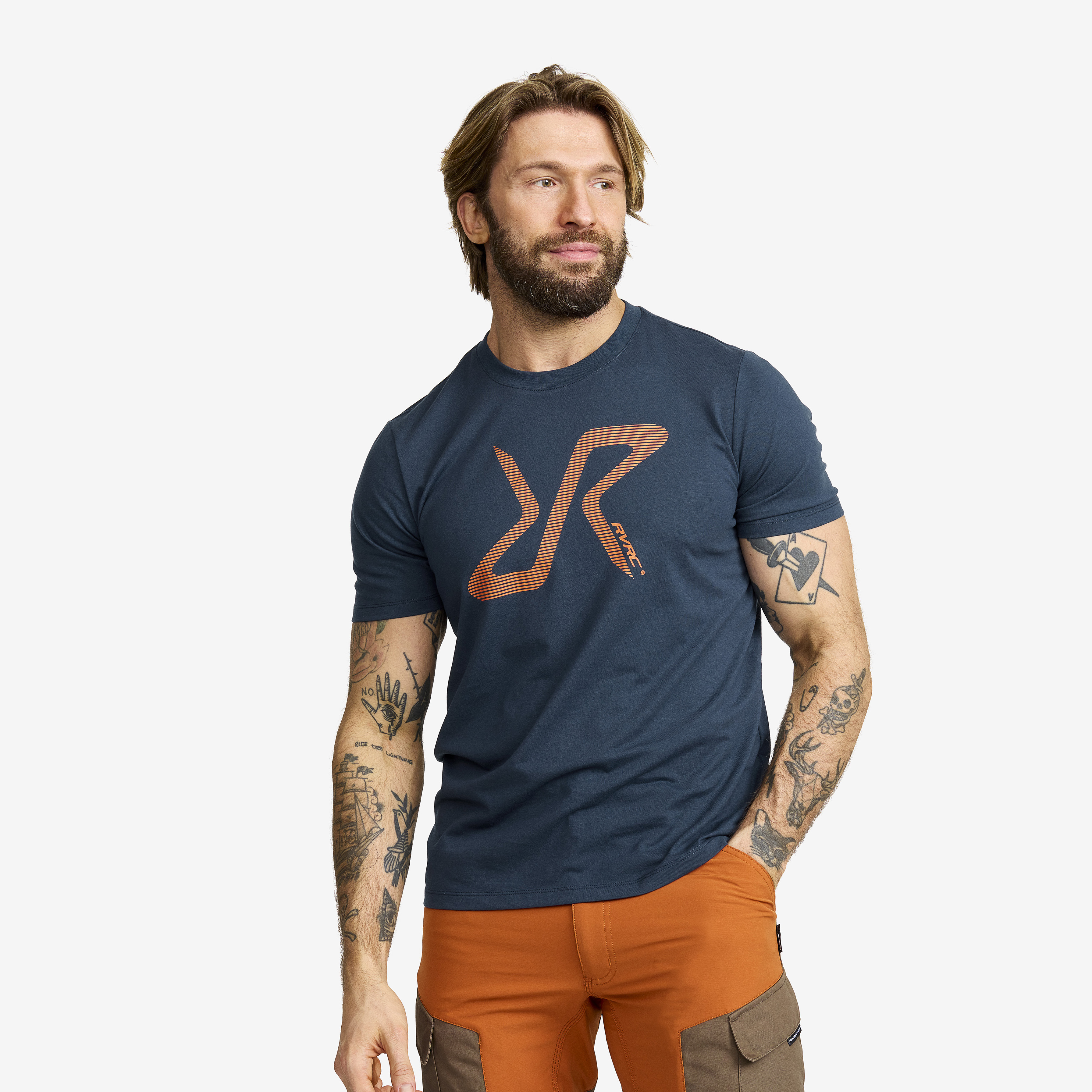 Easy Graphic Logo T-Shirt Men Moonlit Ocean | RevolutionRace
