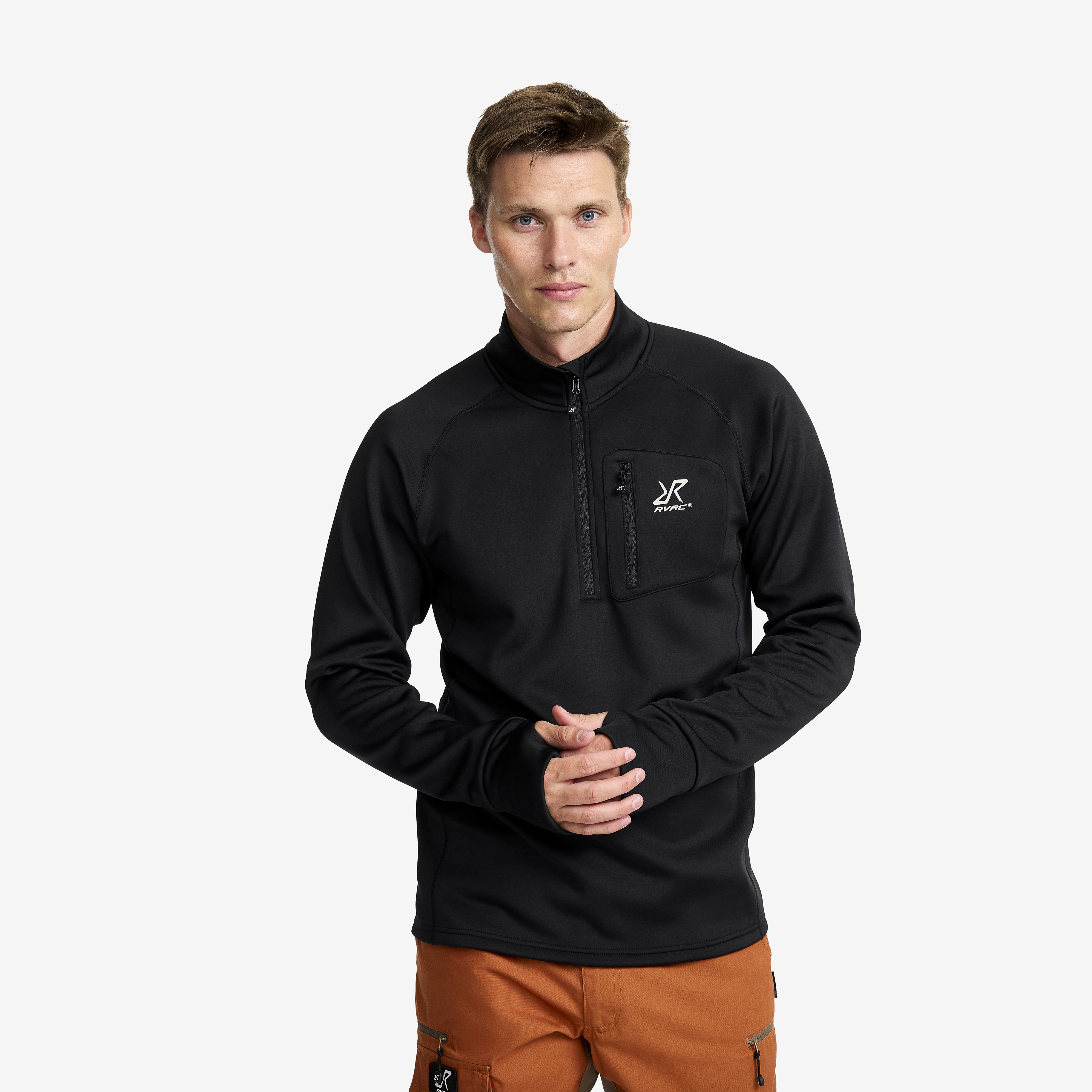 Evolution Half-zip Stretch Fleece Men Black | RevolutionRace