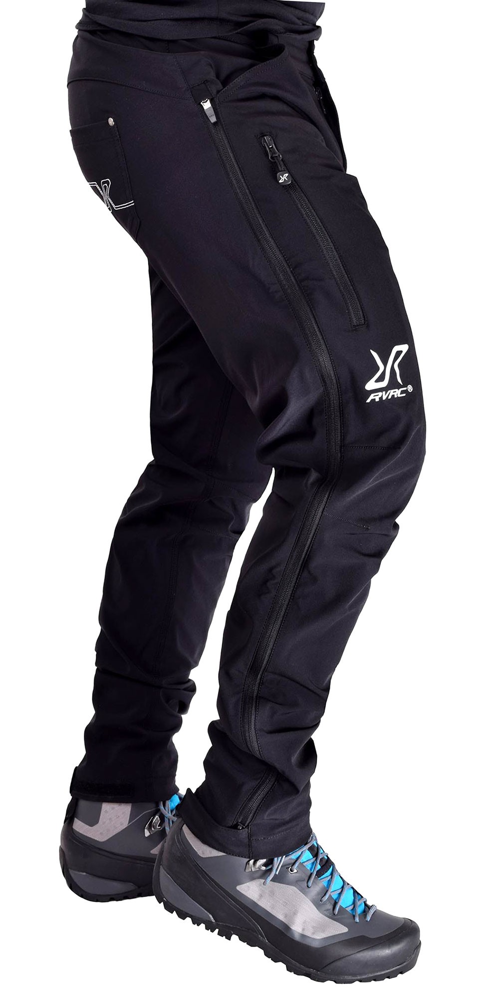 Zip Up Pants Men Black | RevolutionRace