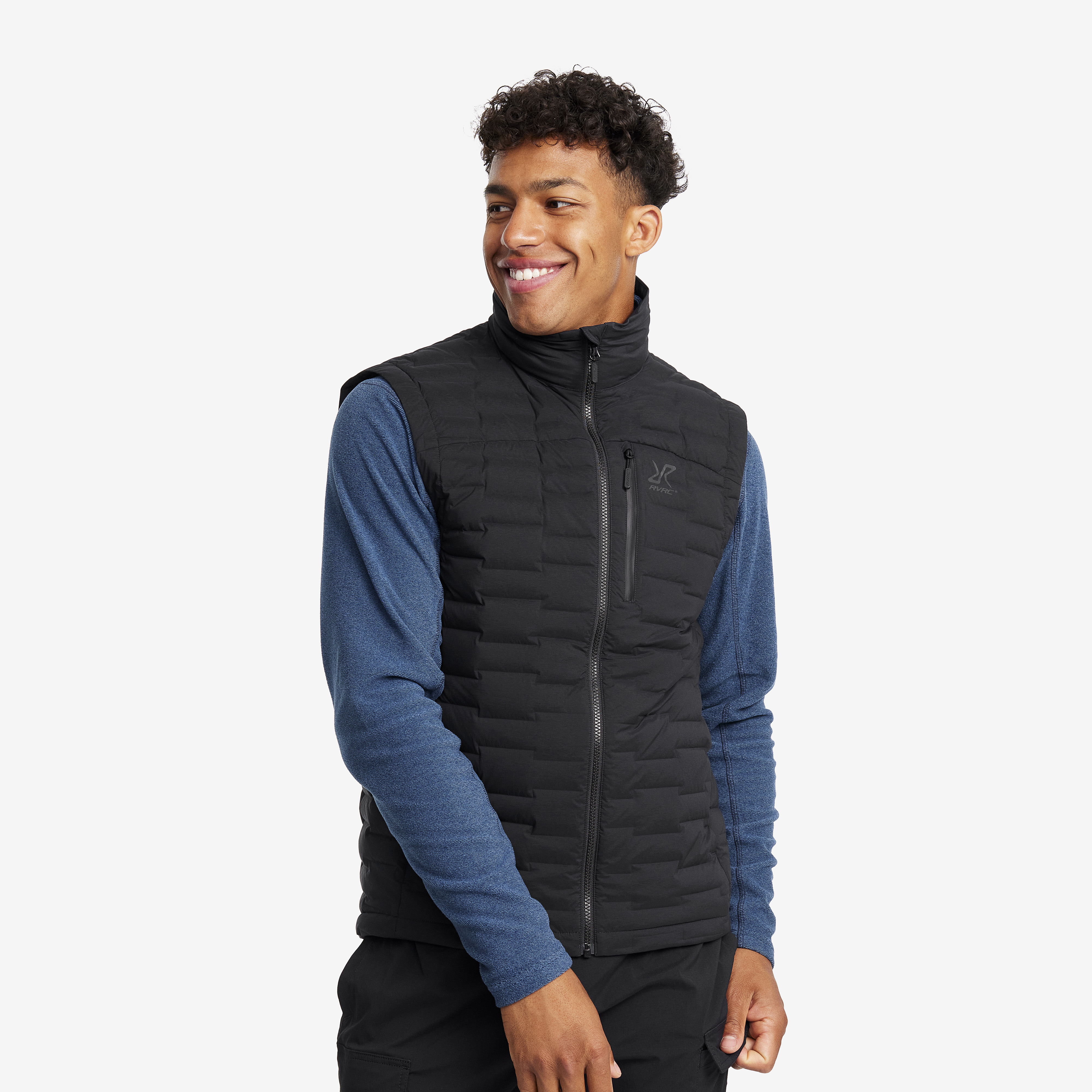 Flex Stretch Down Vest Men Black | RevolutionRace