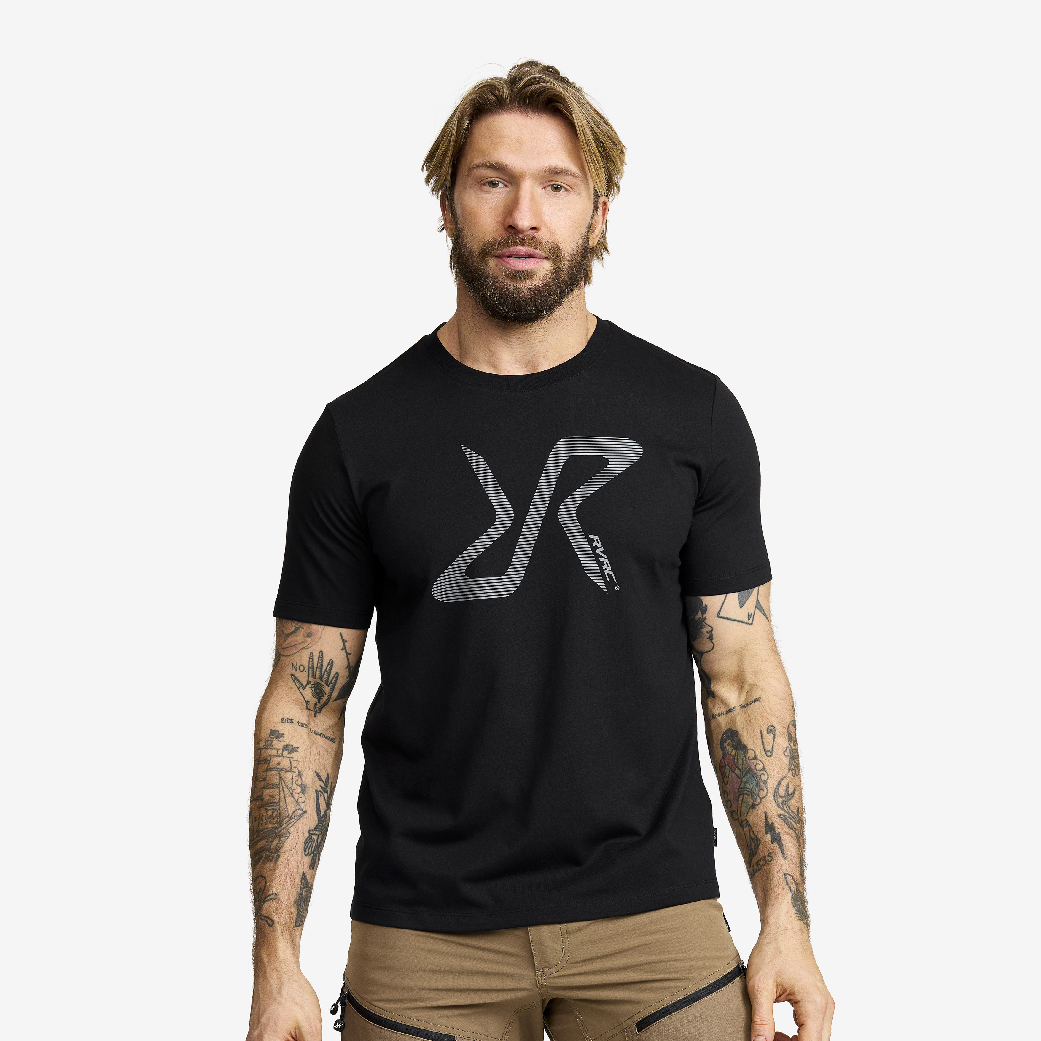 Easy Graphic Logo T-Shirt Herr Black | RevolutionRace