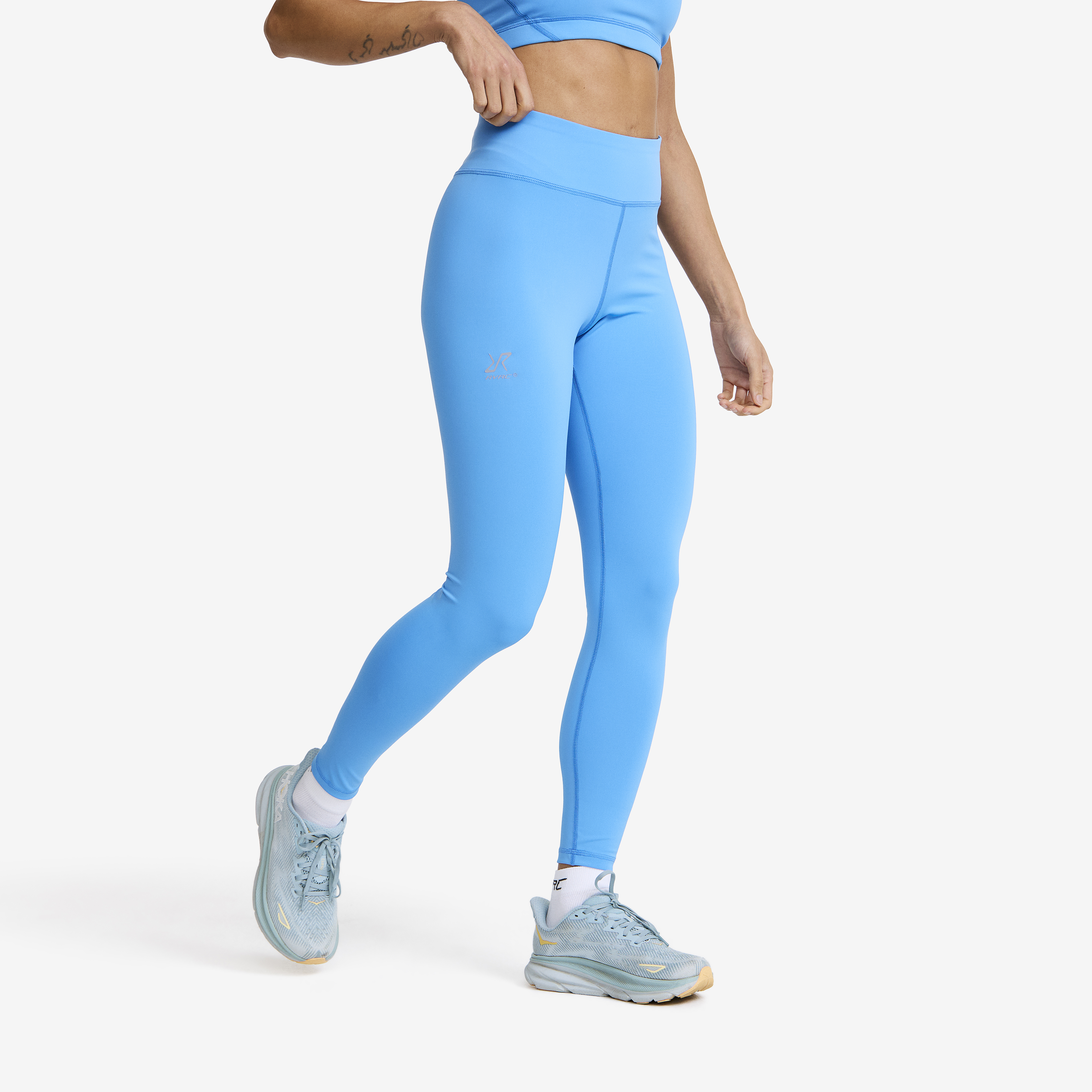 Flow High-waisted Leggings Dam Azure Blue | RevolutionRace