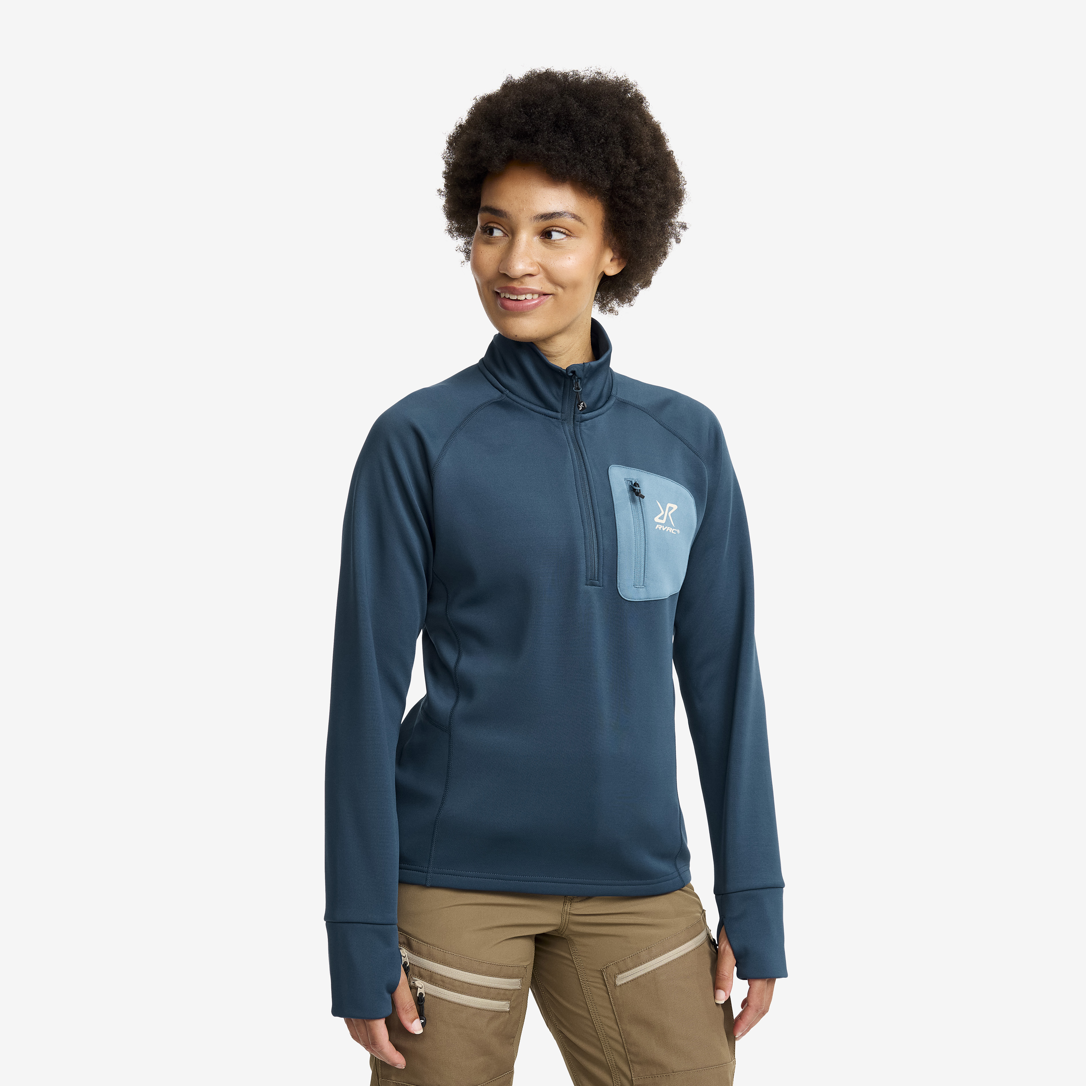 Evolution Half-zip Stretch Fleece Women Moonlit Ocean | RevolutionRace